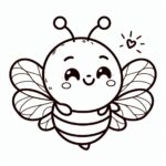 20 Halaman Mewarnai Lebah - Gambar Mewarnai Gratis