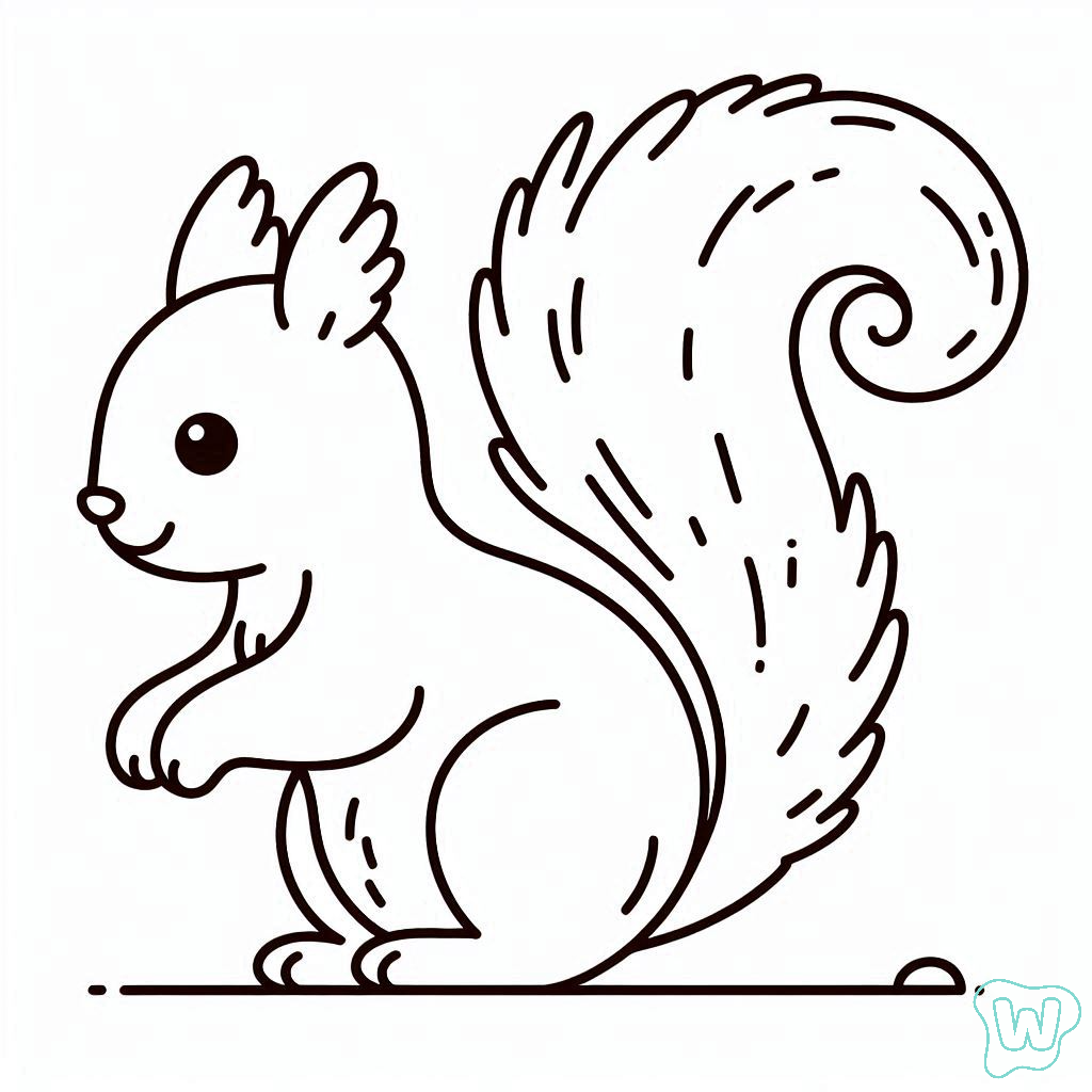41 Ardilla Para Colorear Dibujos Gratis Para Imprimir PDF