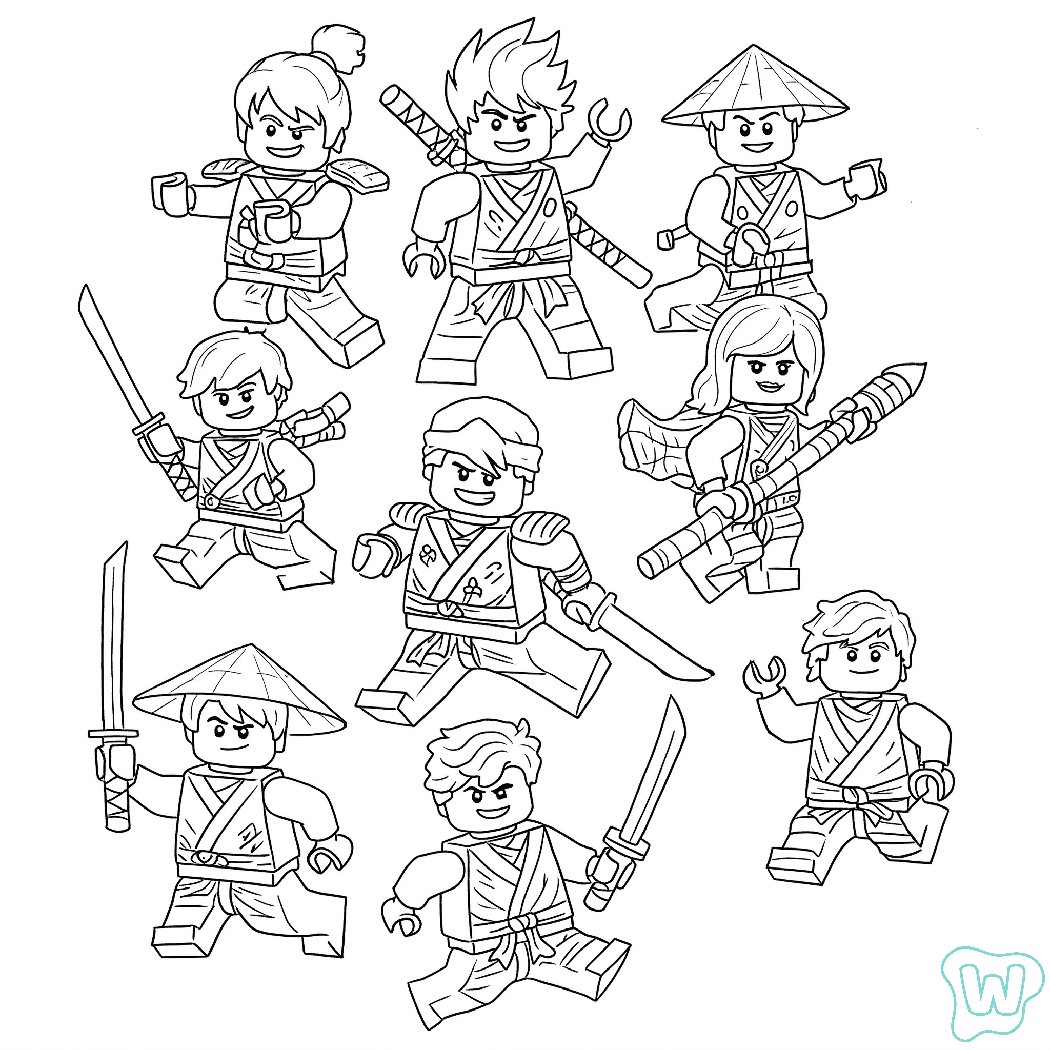 Ninja Ninjago Coloring Pages Ninja Ninjago Coloring Pages