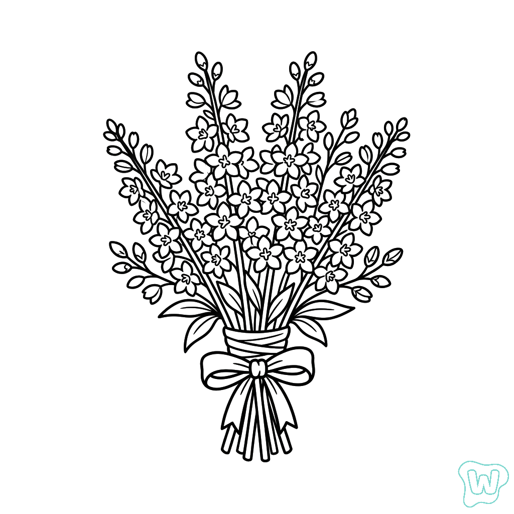 15 Delphinium Para Colorear - Imprimir Gratis PDF